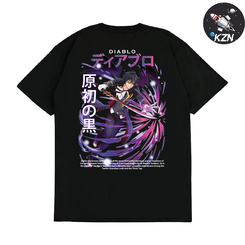 Jual Kaos Anime Diablo Noir Primordial BlackTensei Shitara slime datta ...