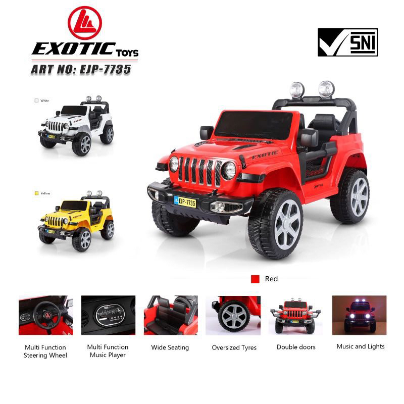 Jual MOBIL AKI MAINAN ANAK JEEP EXOTIC EJP-7735 / EJP 7735 | Shopee ...