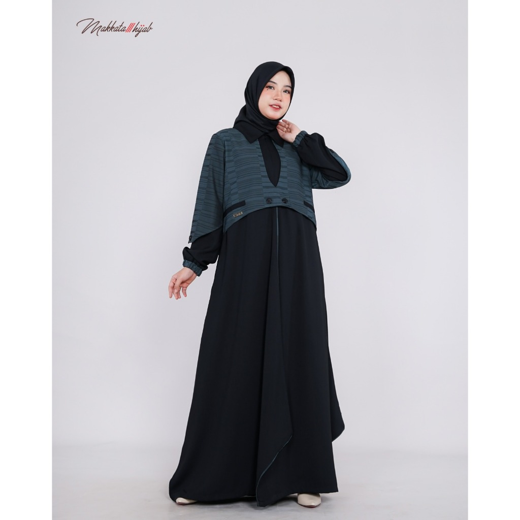 Jual Cliantha Ethnic Gamis Etnik Kombinasi 2 Warna Muslim Elegan Modis Luxury Terbaru 2023 ...