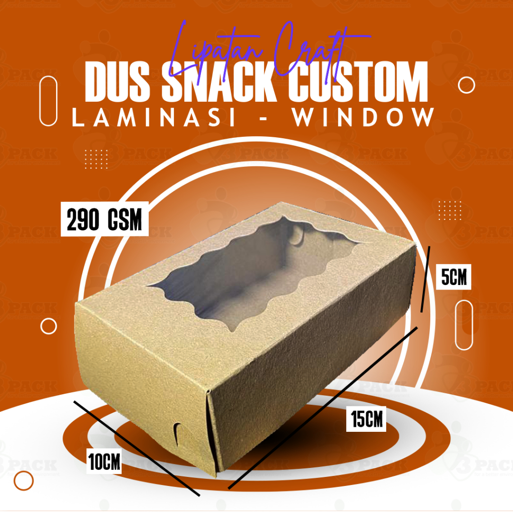 Jual Kotak brownies / dus donat/ Dus Brownies ukuran 15x10x5 craft ...