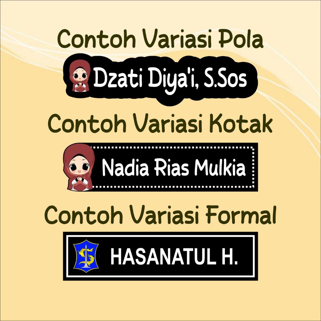 Jual Termurah !!! UV PRINT Name Tag Akrilik Icon Papan Nama Karakter ...