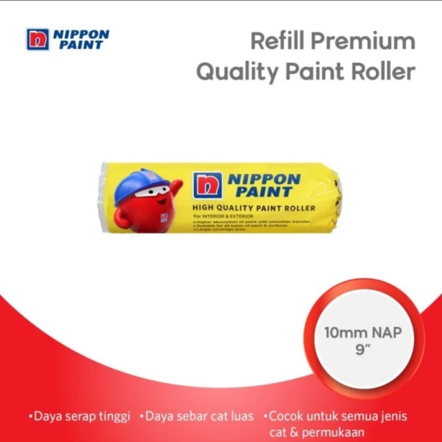 Jual ROLLER NP 9 INCH PREMIUM REFILL / ISI ROLL CAT TEMBOK NIPPON PAINT ...