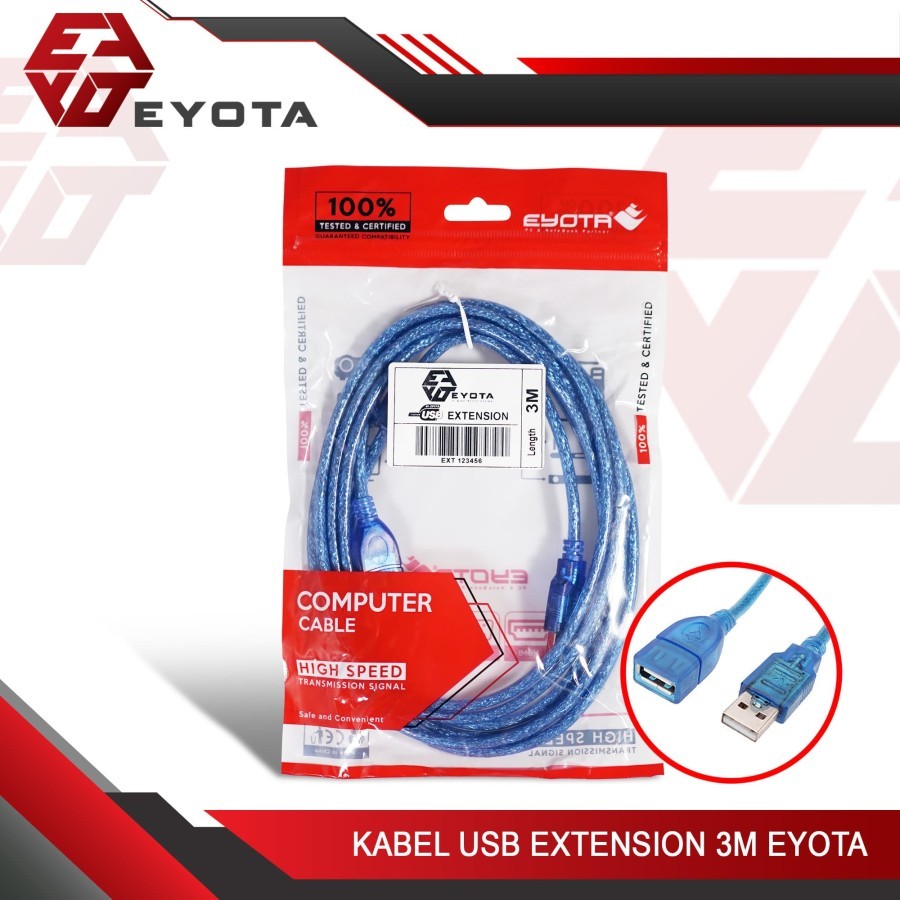 Jual Kabel USB Extension 3 Meter Eyota | Shopee Indonesia