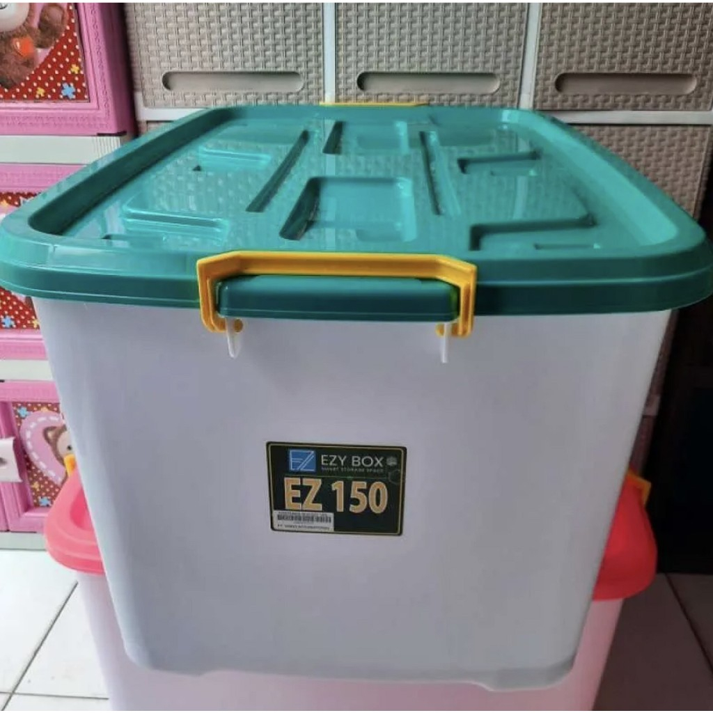 Jual PROMO EZY CONTAINER BOX CB 150 LITER KOTAK/ TEMPAT PENYIMPANAN WADAH SERBAGUNA DENGAN RODA ...