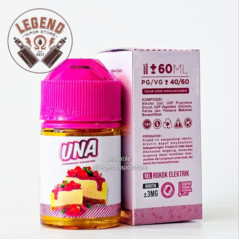 Jual FREEBASE - LIQUID UNA Strawberry Cheesecake 60ML AUTHENTIC ...