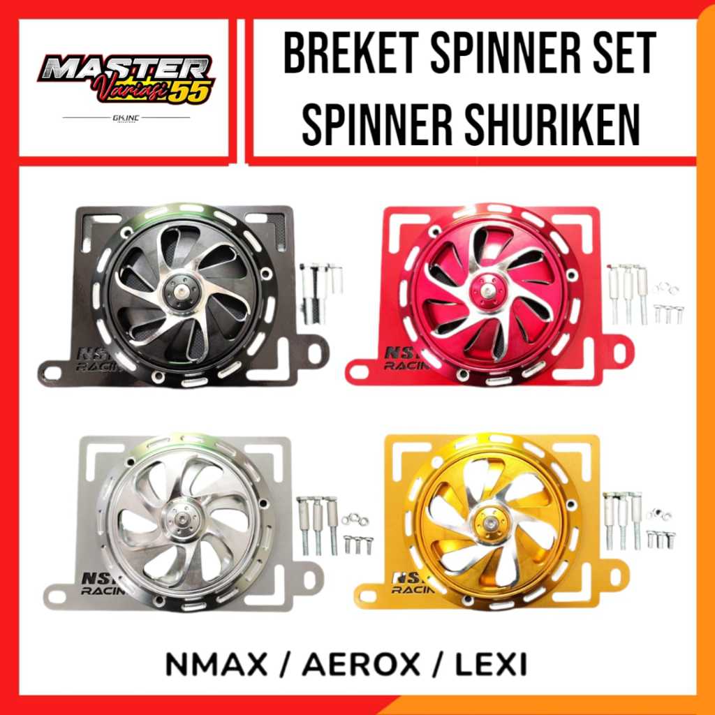 Jual BREKET SPINNER RADIATOR NSB PLUS SPINNER SURIKEN FULL CNC PNP NMAX ...
