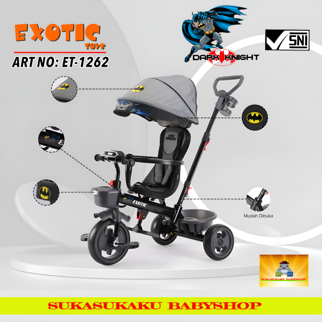 Jual Sepeda Anak Roda 3 Tiga Tricycle Exotic Aviator ET 1262 / 1263 ...