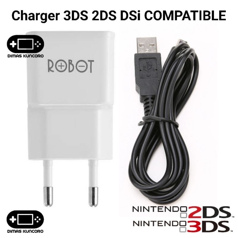 Jual Charger 3DS 2DS DSi COMPATIBLE nintendo old new xl ll ndsi ...