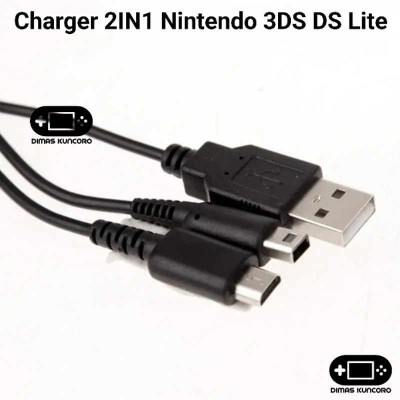 Jual Charger 2IN1 Nintendo 3DS DS Lite charging 2ds dsi ndsl nds xl ll kabel usb cable charge ...