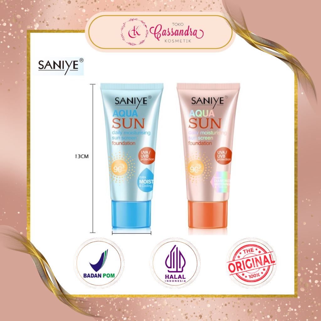 Jual SANIYE AQUA SUN MATTE FOUNDATION SPF 50 PA +++ R1190 65ML | Shopee ...