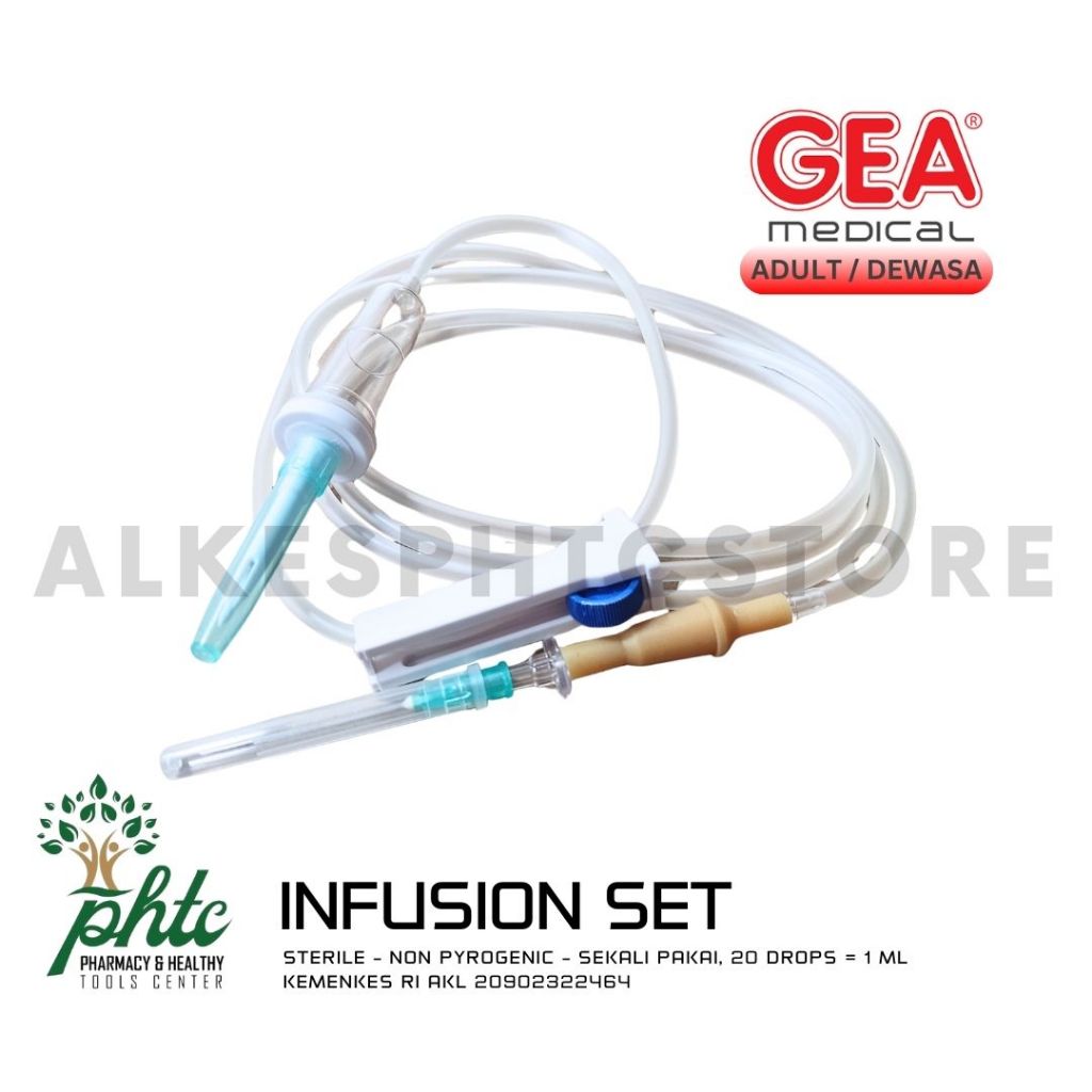 Jual GEA Selang Infus Dewasa l Infusion Set Adult | Shopee Indonesia