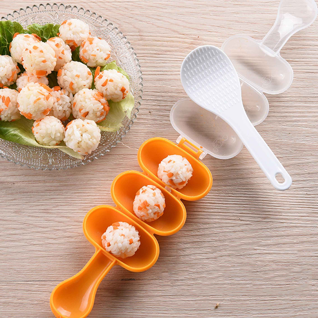 Jual Cetakan Nasi Bento | Cetakan Bola 3 Sekat | Rice Ball Shaker ...