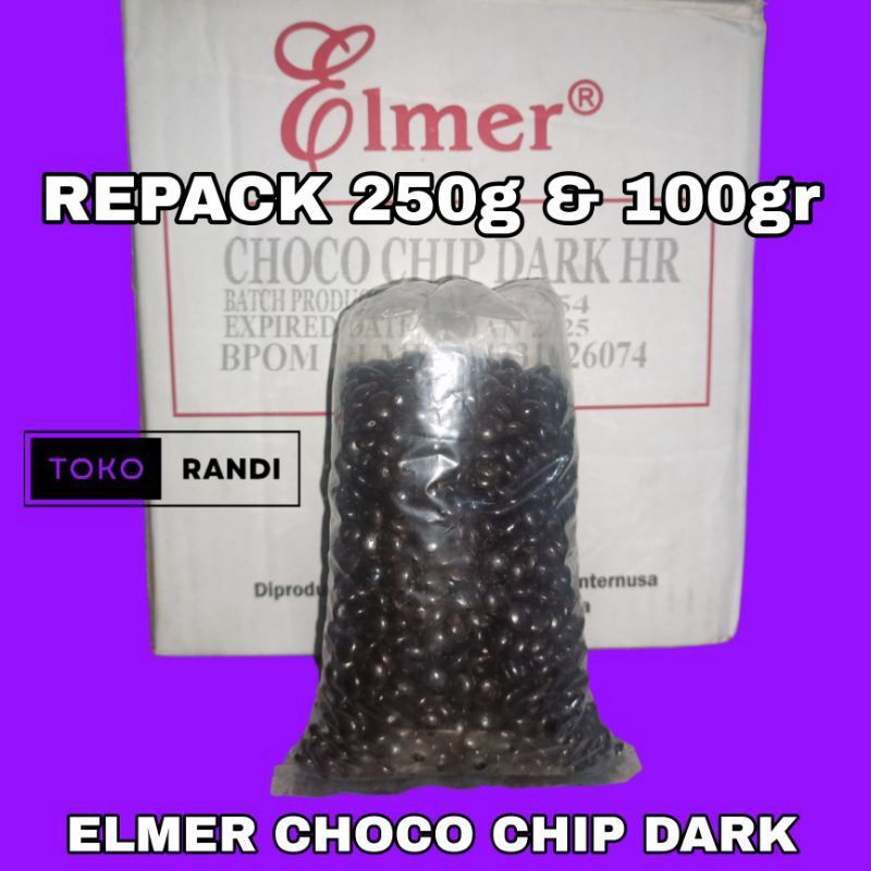 Jual CHOCO CHIPS ELMER DARK & RAINBOW 250gr & 100gr | Shopee Indonesia