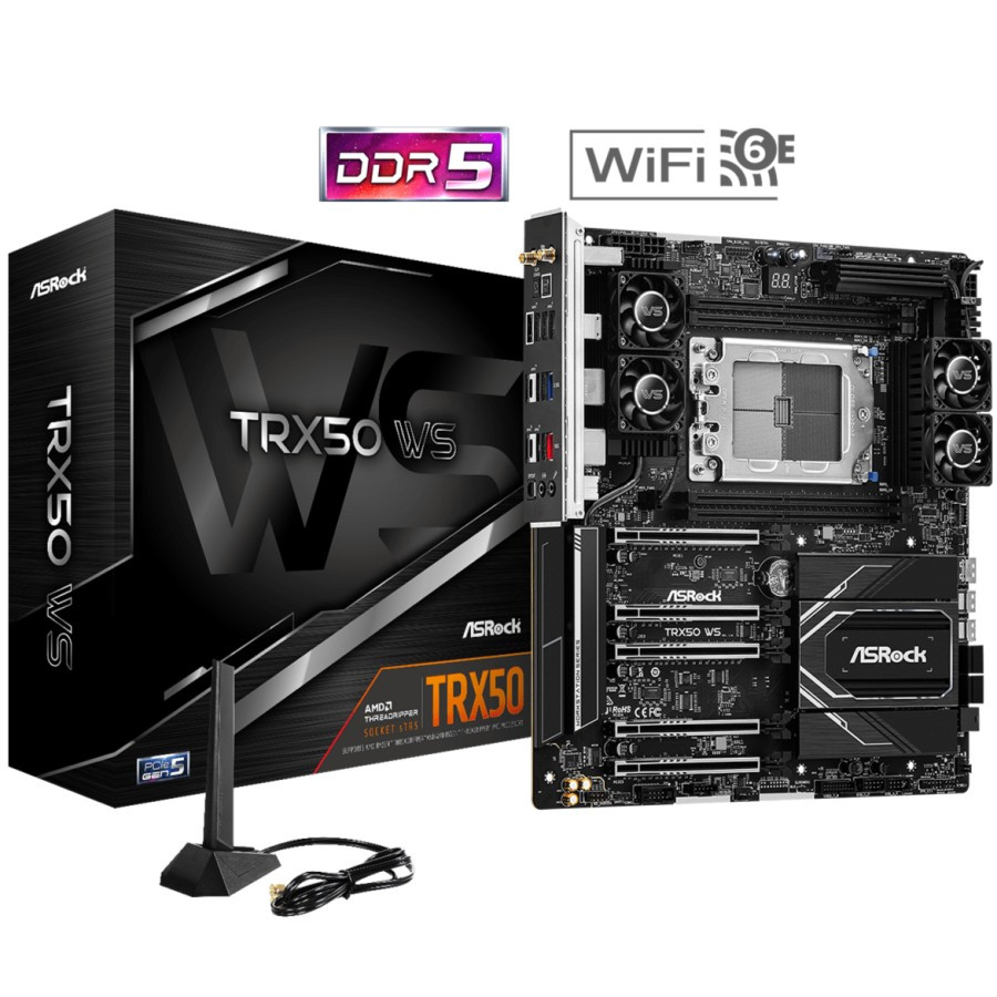 Jual ASROCK TRX50 WS DDR5 AMD TRX50 sTR5 MOTHERBOARD | Shopee Indonesia