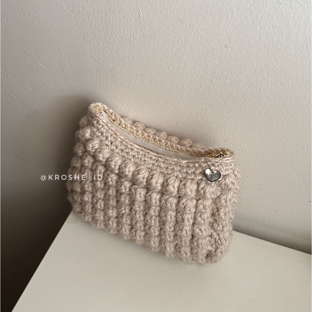 Jual Multifuncion Bubble Pouch with zipper (Pouch rajut dengan ...