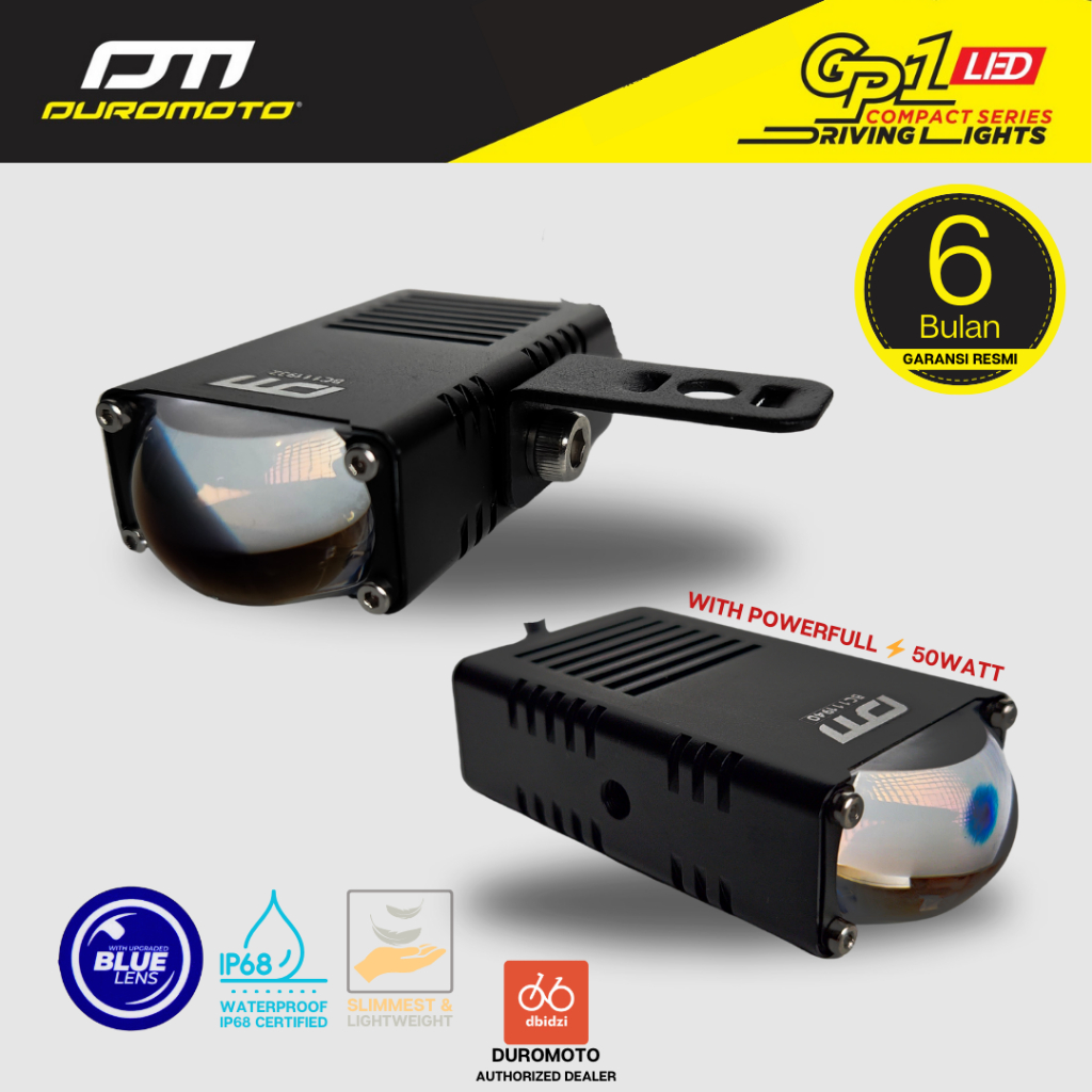 Jual Duromoto GP1 GP 1 Lampu Foglamp LED Motor Adventure Grill Mobil Blue Lens | Shopee Indonesia