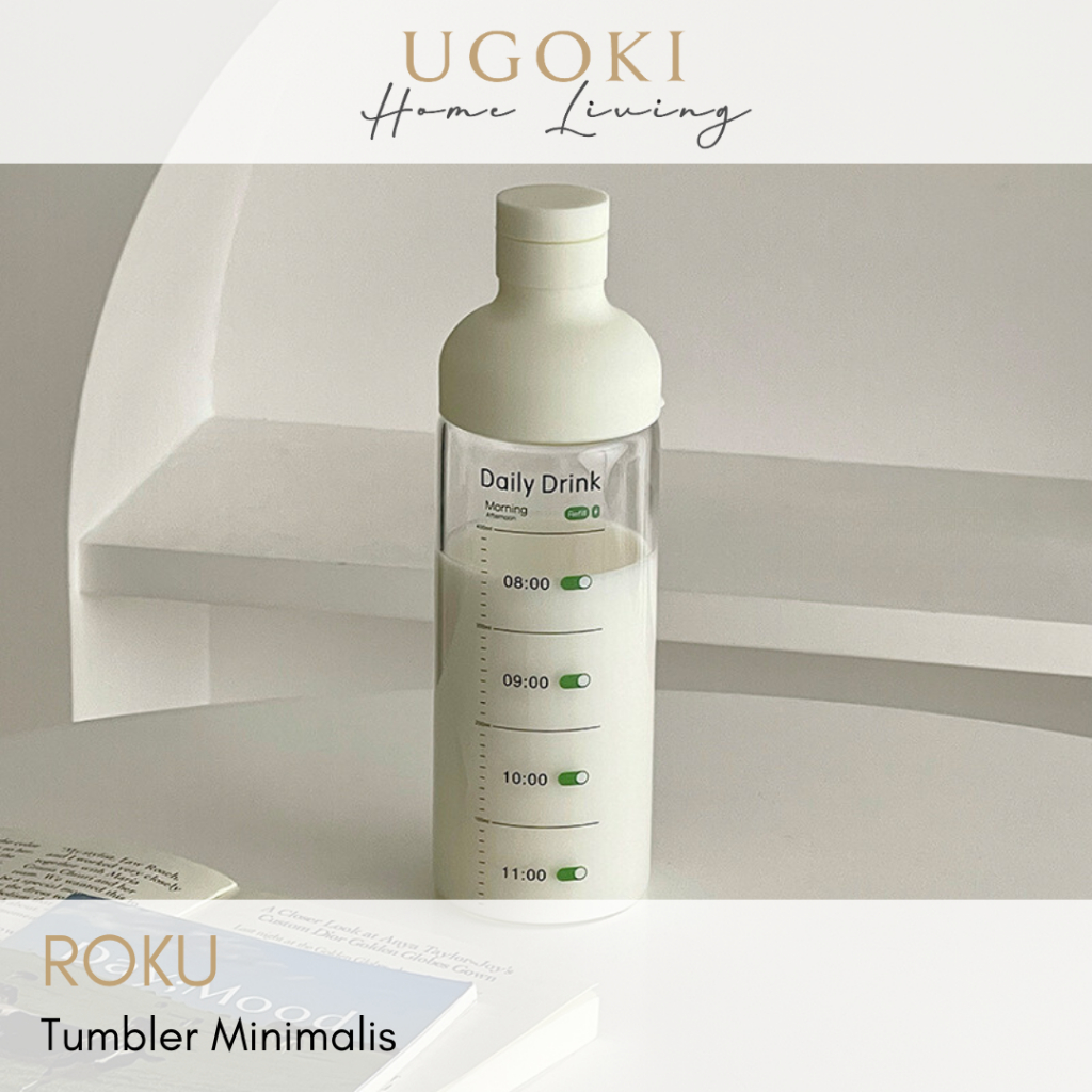 Jual |UGOKI| ROKU Tumbler Minum Minimalis Tumbler Air Transparan Botol ...