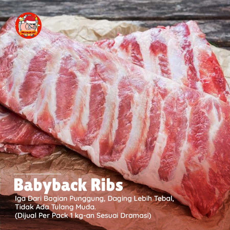Jual PORK BABYBACK RIBS IGA BABY BACK BABI BALI UTK BBQ DAGING TEBAL ...