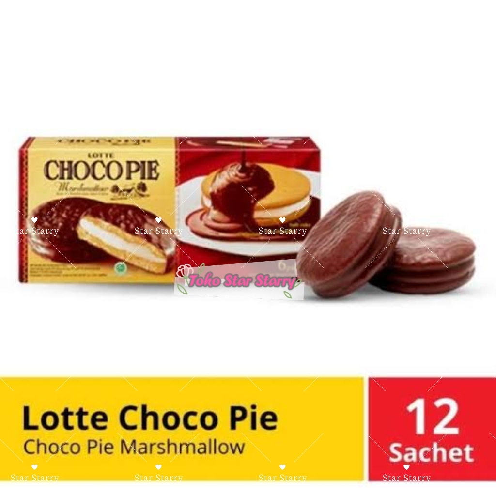 Jual [Per Kotak] Lotte Marshmallow Choco Pie 28gram 1 box isi 12 pcs ...