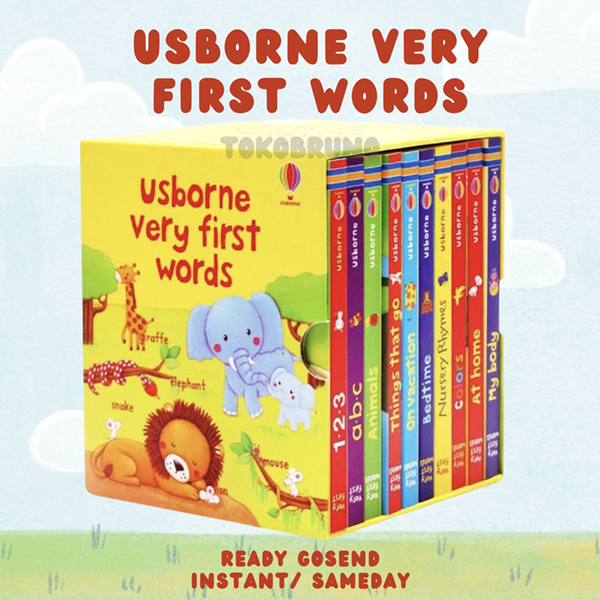 Jual Usborne Very First Words - Set 10 Board Book - Eceran - Ready ...