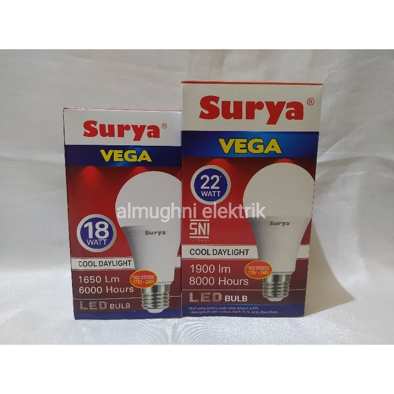 Jual LAMPU LED SURYA VEGA 18 W DAN 22 WATT CAHAYA PUTIH BERGARANSI 1 TAHUN | Shopee Indonesia