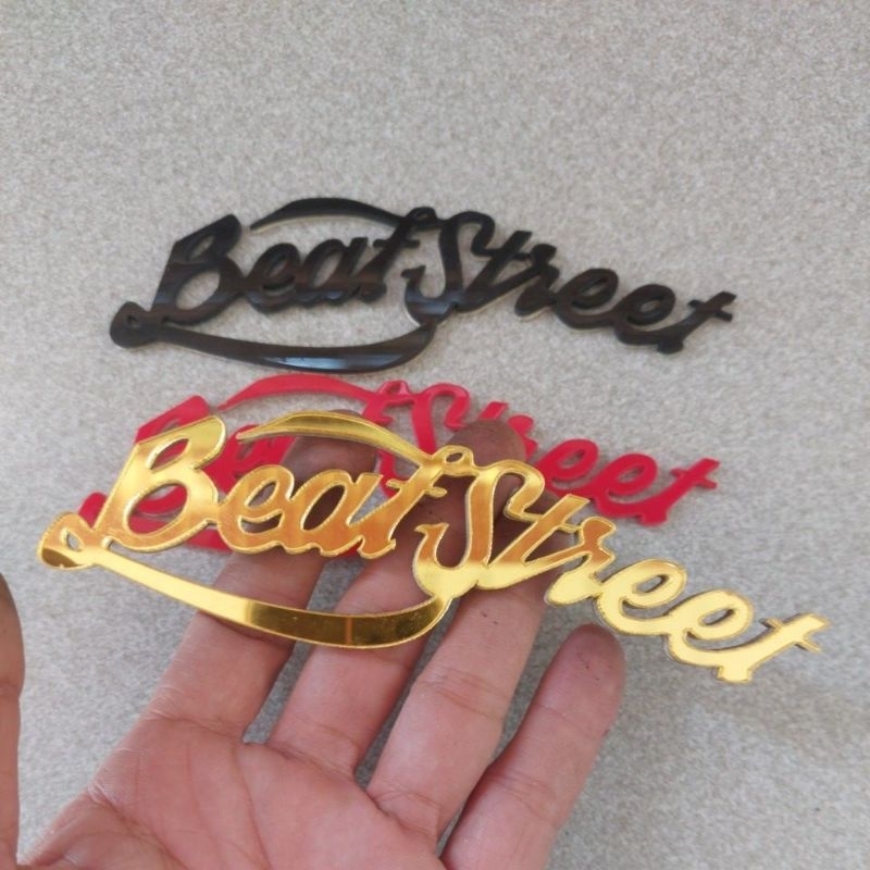 Jual logo emblem beat street akrilik 2pc kiri kanan | Shopee Indonesia