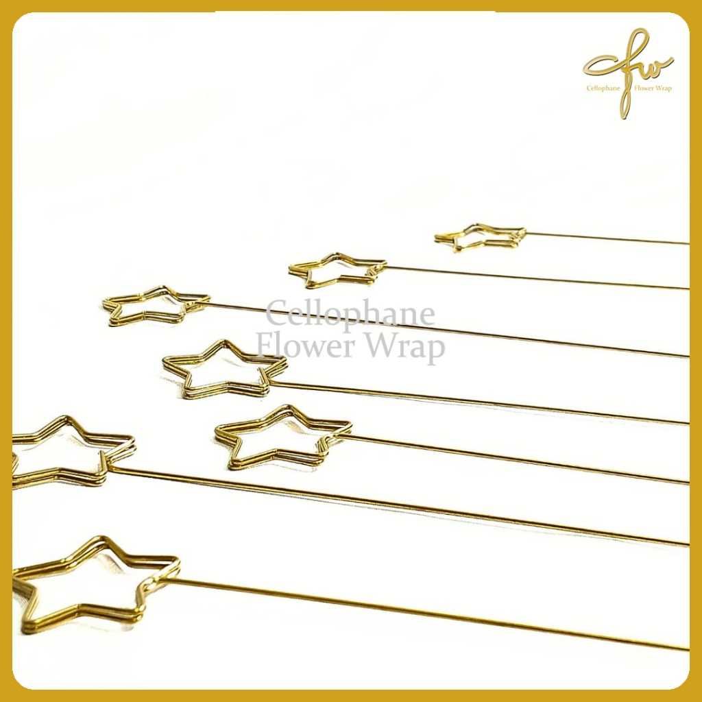 Jual STICK CARD BESI GOLD - PLASTIK / HOLDER STICK BUNGA BOUQET ...