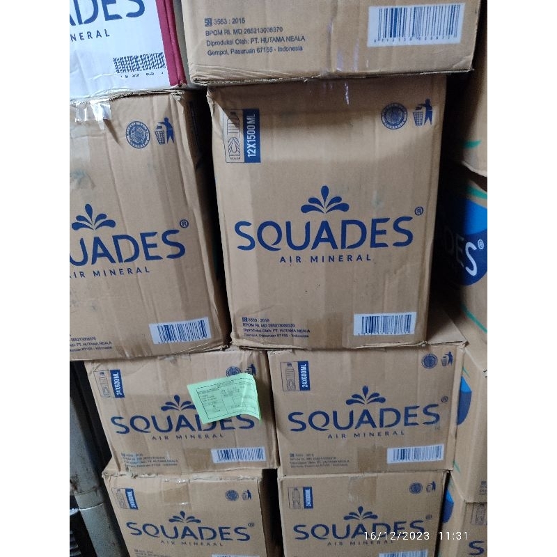 Jual AIR MINERAL SQUADES 1 DUS 1500MIL | Shopee Indonesia