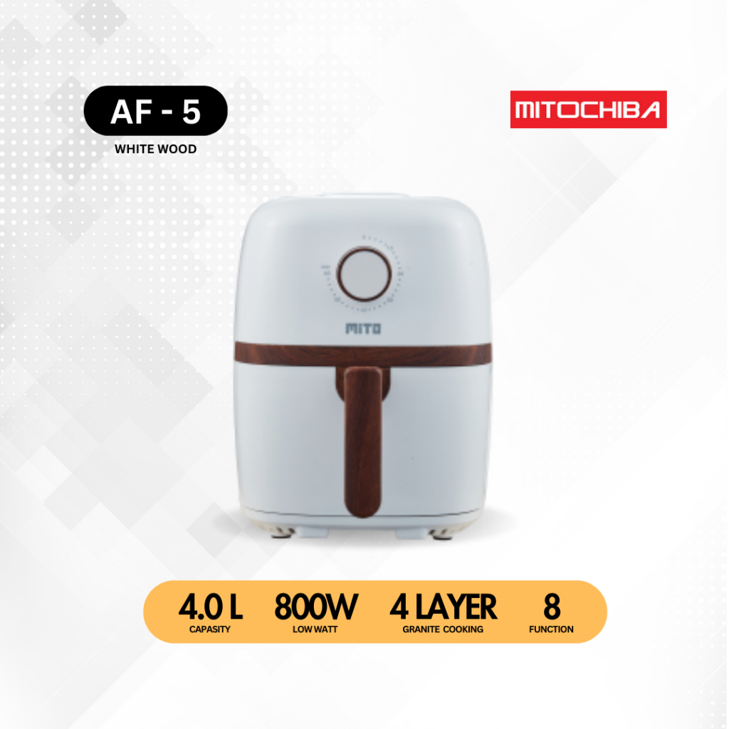 Jual Mito Af5 Air Fryer Happy Fry Wood Handle Series Kapasitas 4 Liter