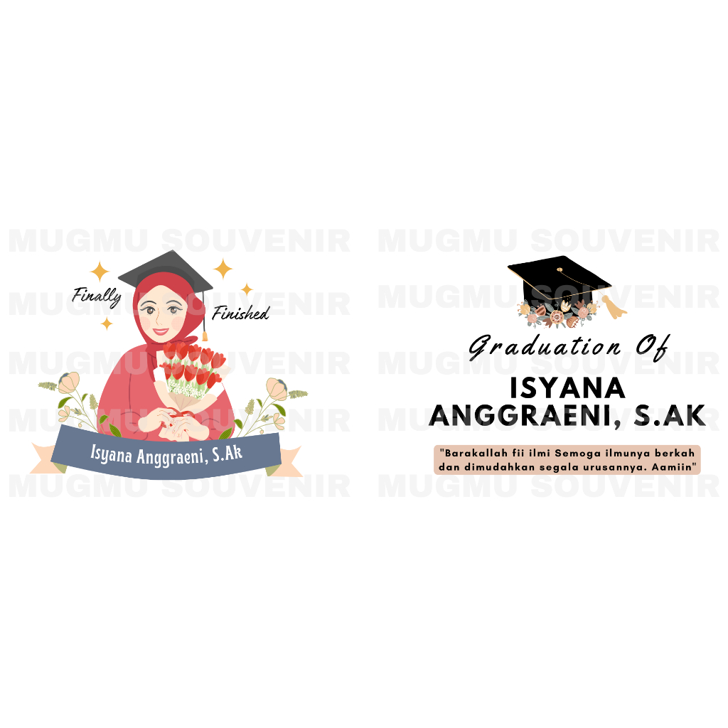 Jual MUG WISUDA TERMURAH/MUG CUSTOM WISUDA/FREE DESIGN/BISA PAKAI FOTO ...