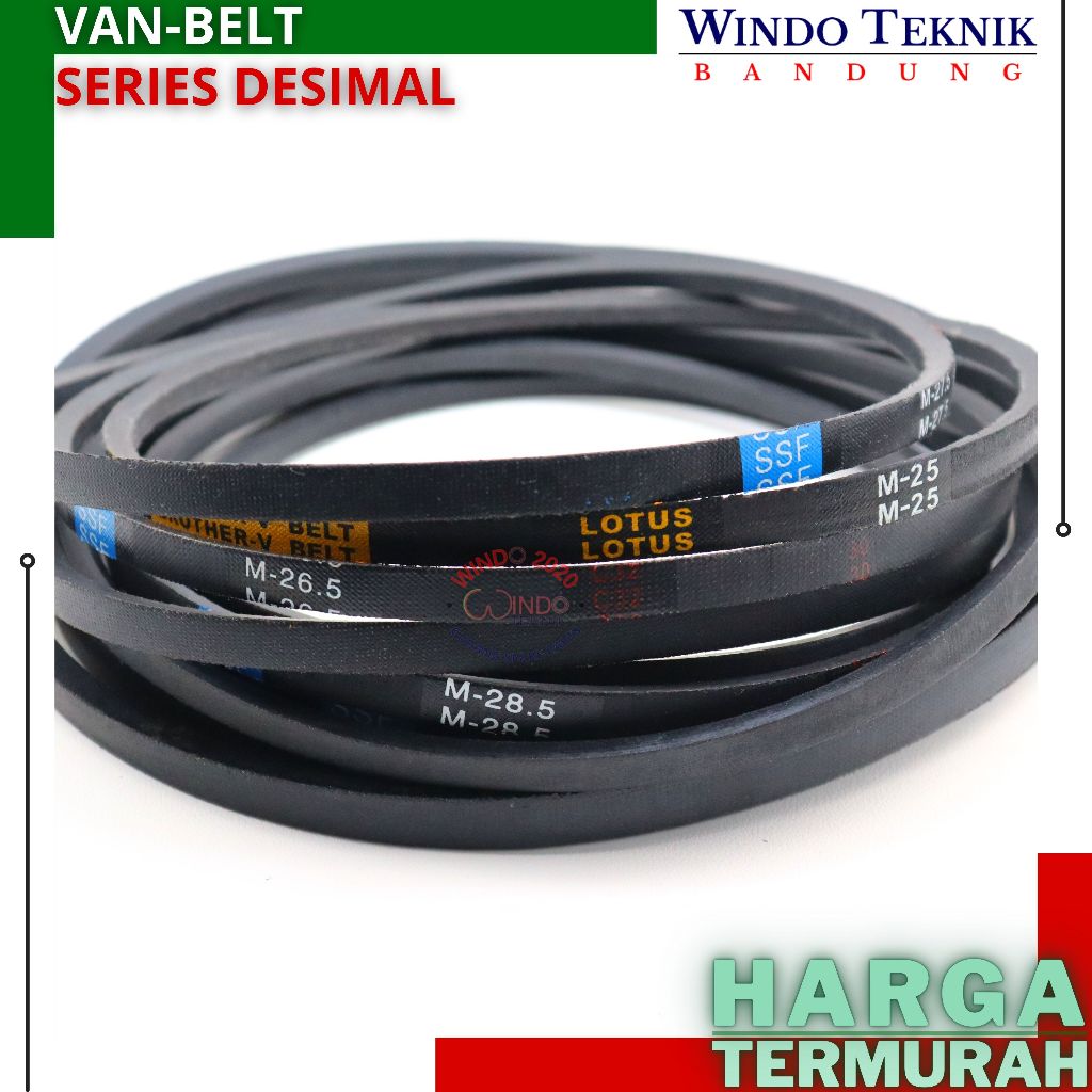 Jual VANBELT MESIN CUCI SERI DESIMAL MULTI M 20.5 - M 27.5 / V BELT ...
