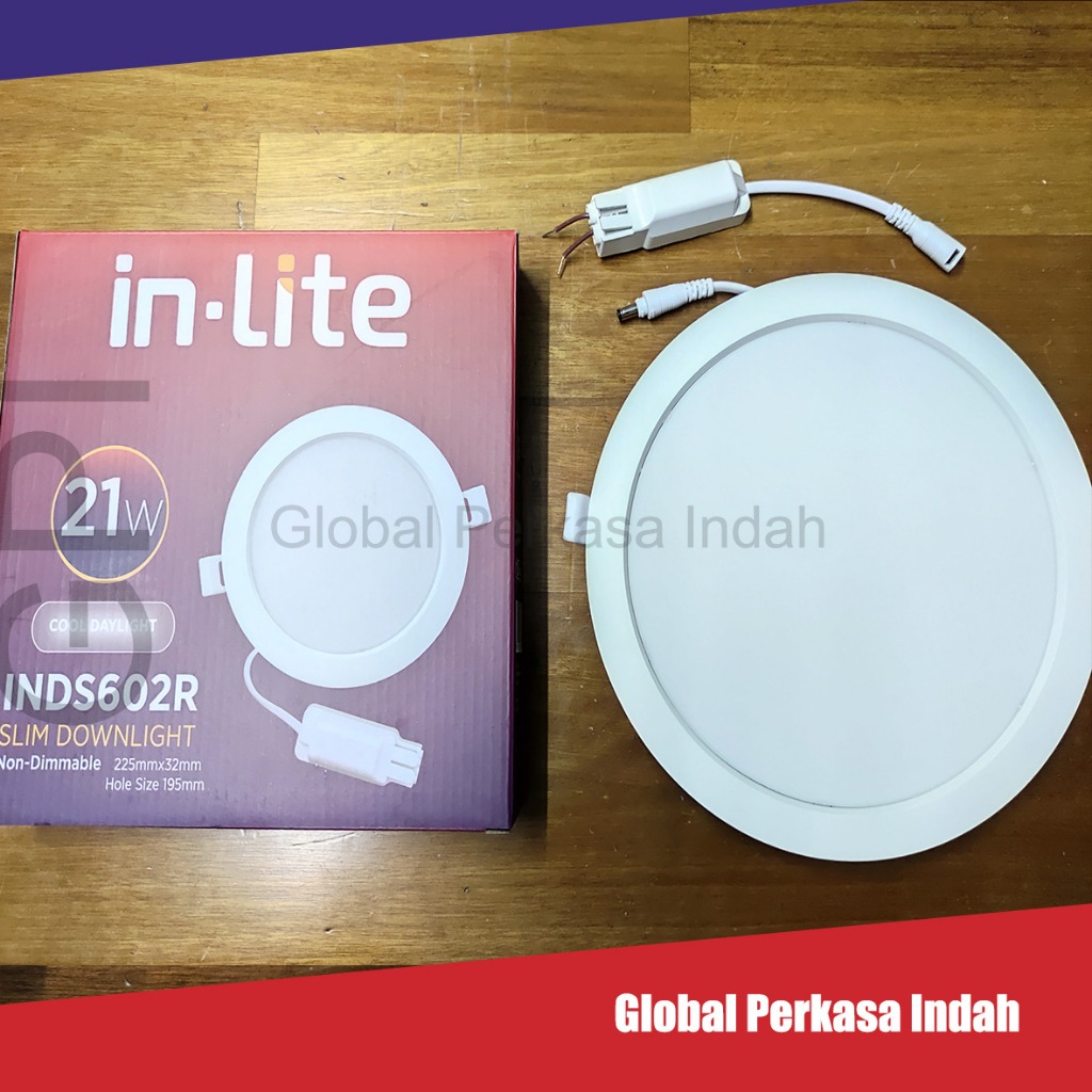 Jual INLITE LAMPU LED PLAFON SLIM DOWNLIGHT 21W - INDS602R - PUTIH ...