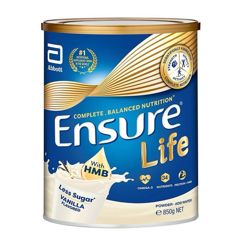 Jual Ensure life vanilla less sugar 850g | Shopee Indonesia