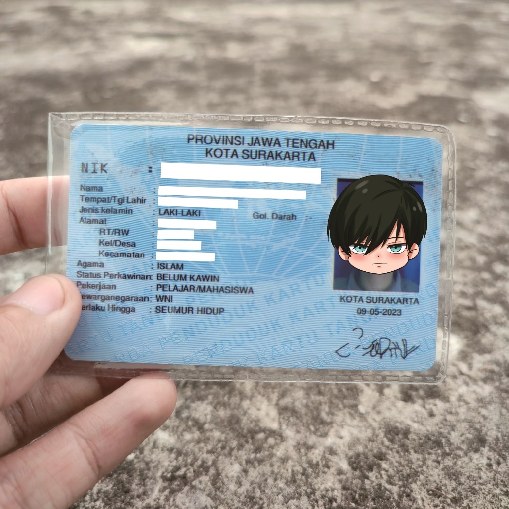 Jual Cover KTP / SIM - Sampul Pelindung Anti Gores KTP / SIM Anime Blue ...