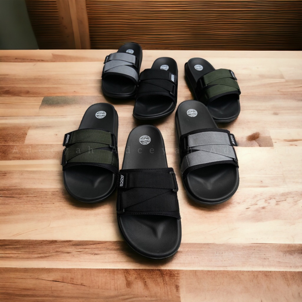 Jual Sandal Slop Webbing Slempang 3Warna Empuk Lentur Tidak Licin Pria ...