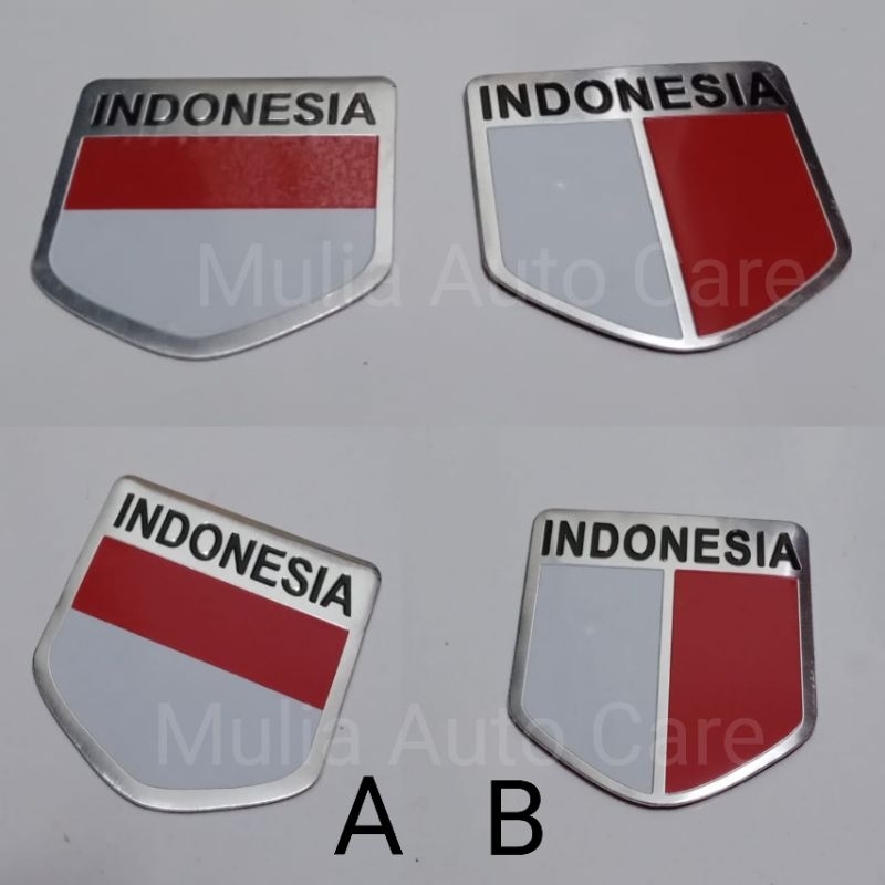 Jual Emblem Stiker Mobil Motor Variasi Bendera Merah Putih Indonesia ...