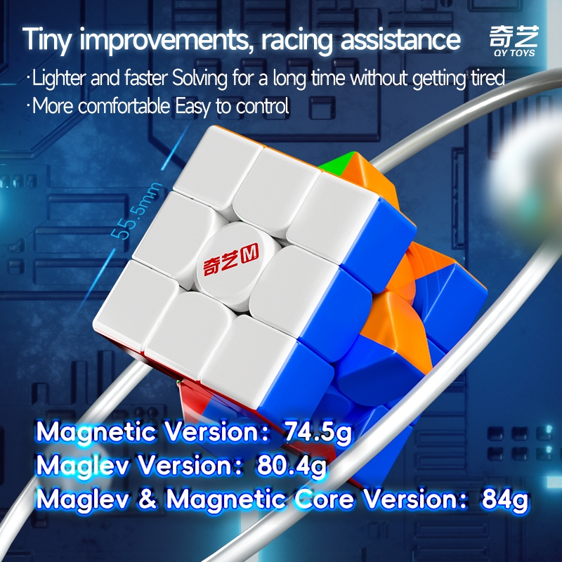 Jual Rubik 3X3 Qiyi M Pro 3x3 Magnetic Ball-Core UV Coated Stickerless ...