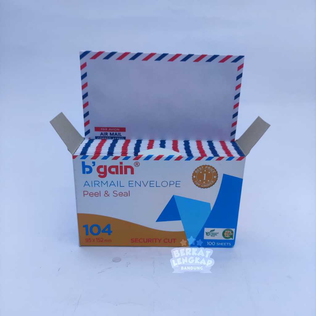 Jual Amplop Airmail 9,5x15cm / Amplop Pos Udara 104 (Isi 100) | Shopee ...