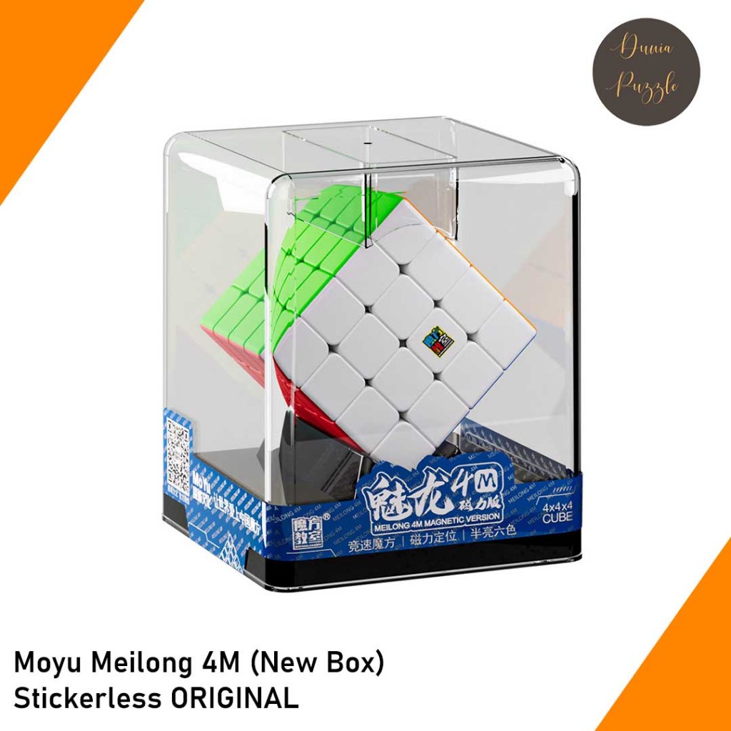 Jual Cube 4x4 4m 4 M 4M Stickerless transparant Moyu Meilong Magnet ...