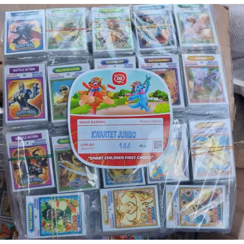 Jual Mainan kartu kwartet kuartet jumbo merk DG isi 32pcs | Shopee ...