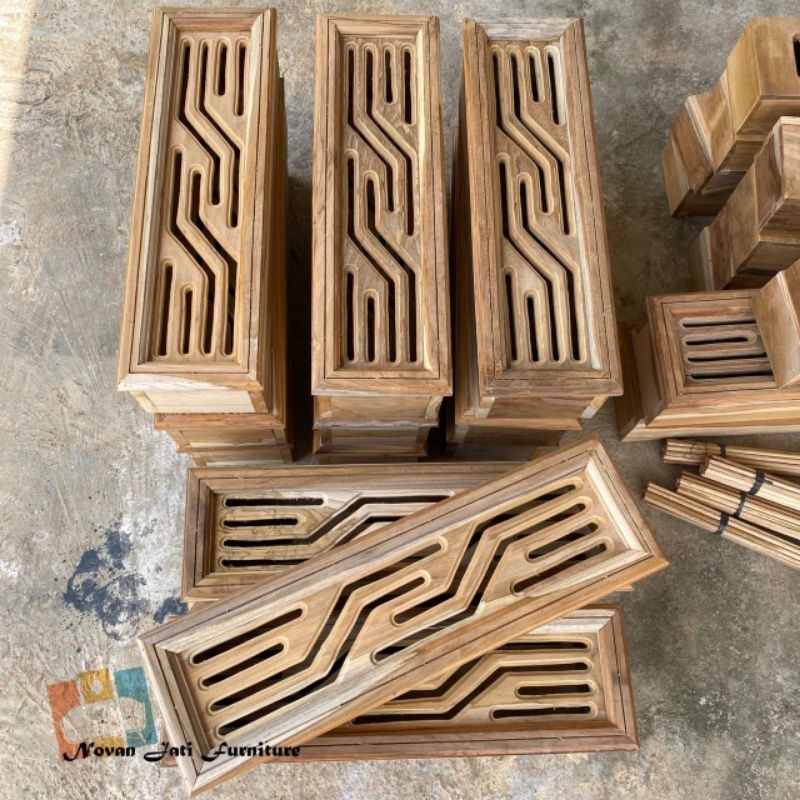 Jual loster minimalis kayu jati - ukuran 15x50 | Shopee Indonesia