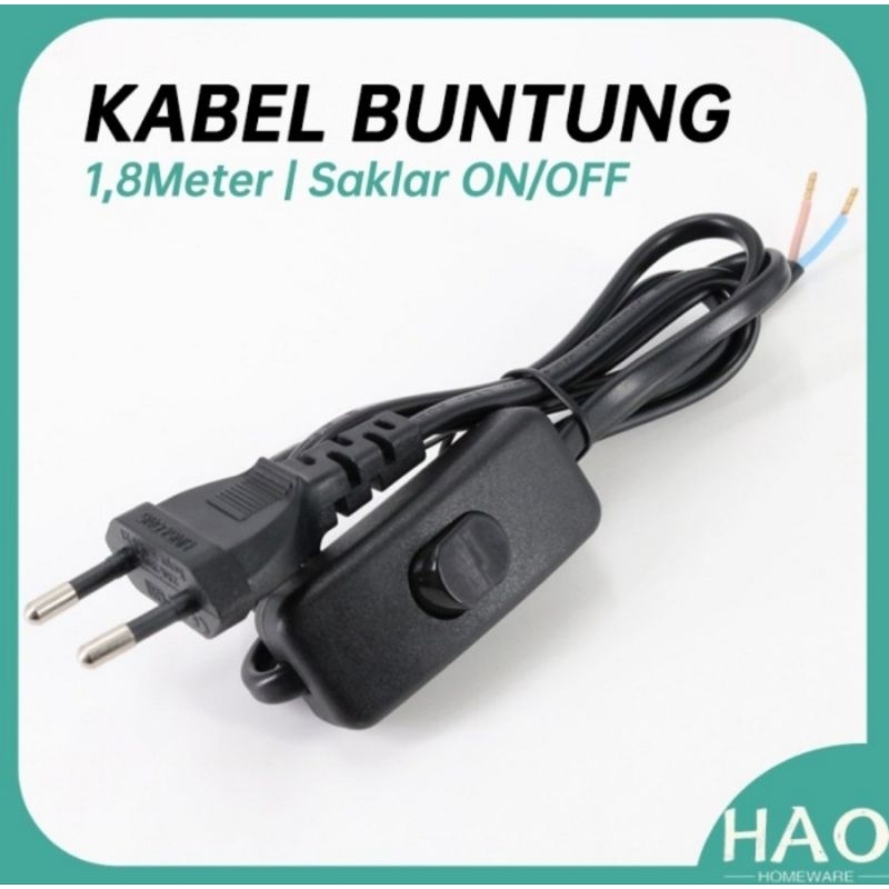 Jual KABEL BUNTUNG ON OFF SAKLAR 150CM UNTUK TL NEON T5 LED STRIP NEON ...