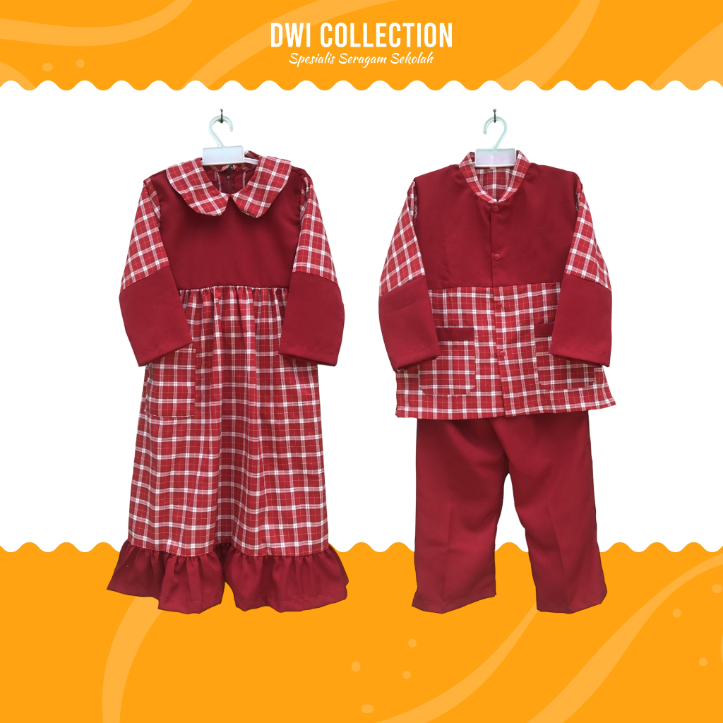 Jual SERAGAM MUSLIM KOTAK ANAK SEKOLAH PAUD / TK | Shopee Indonesia