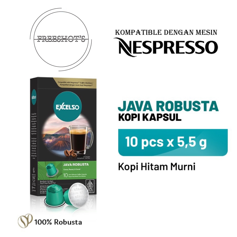 Jual Excelso Kopi Kapsul Java Robusta Nespresso Compatible | Shopee Indonesia