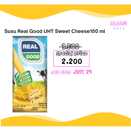 Jual Susu Real Good Sweet Cheese 150 ml | Shopee Indonesia