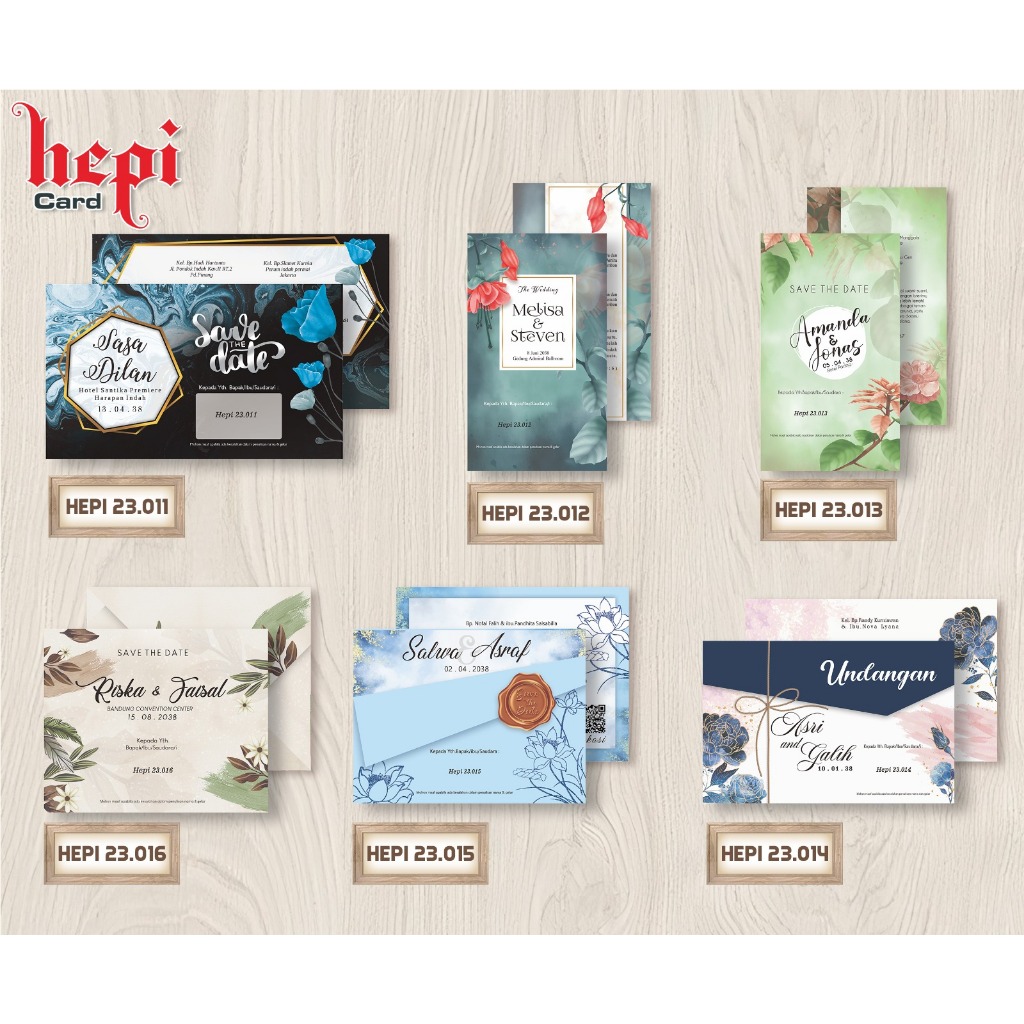 Jual UNDANGAN WEDDING CETAK (Free Kemasan + Label Nama) - EDISI HEPI ...