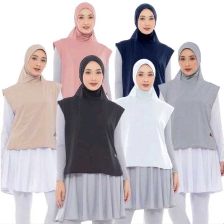 Jual hijab rompi instan vest olahraga wanita muslimah/ outer senam ...