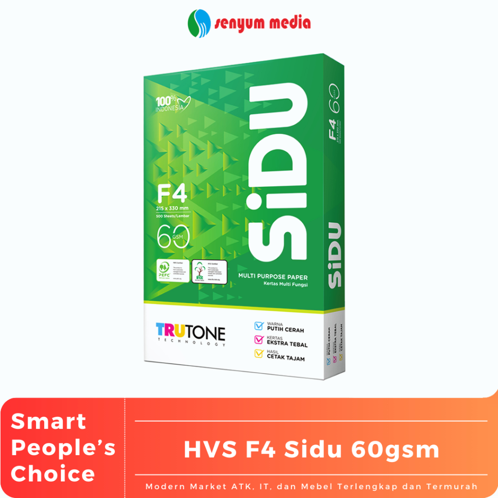 Jual HVS F4 Sidu 60gsm (S:RIM) | Shopee Indonesia