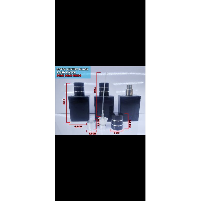 Jual Botol parfum Lyxury Black 30ml semi press - Botol easy pump ...