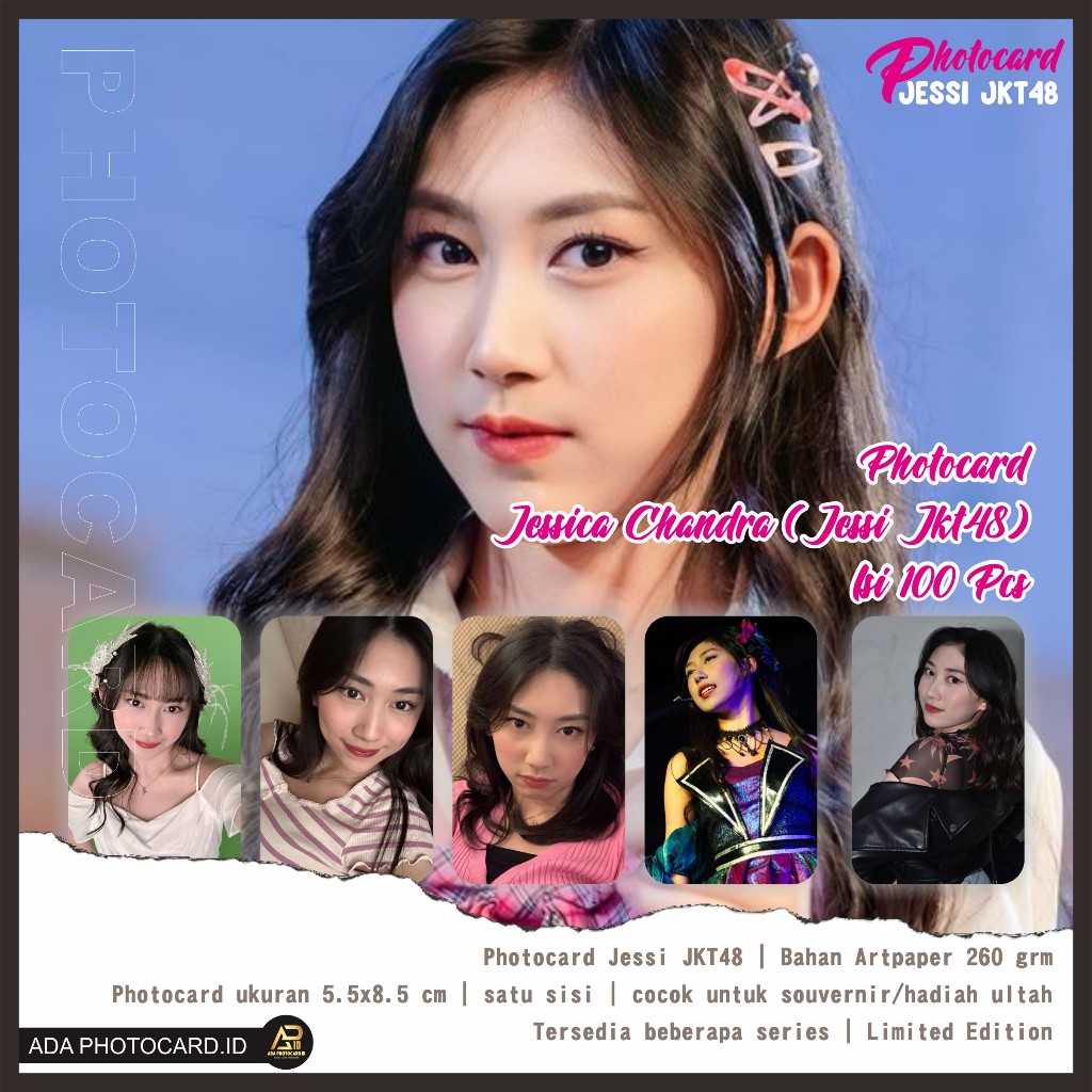 Jual Photocard Jessica Chandra (Jessi JKT48) isi 100 Pcs | Bonus Stiker dan Inner Slevee ...